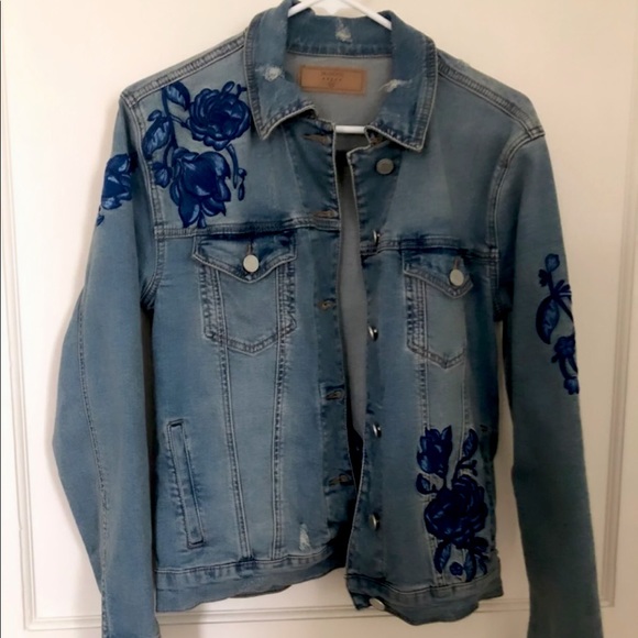 Blank NYC | Jackets & Coats | Blanknyc Embroidered Floral Jean Jacket | Poshmark